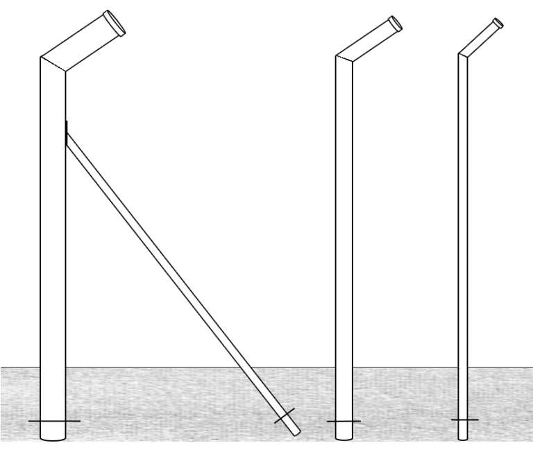 TUBULAR FENCE POSTS WITH OVERHANG - Gates and fencing at Van Schoor